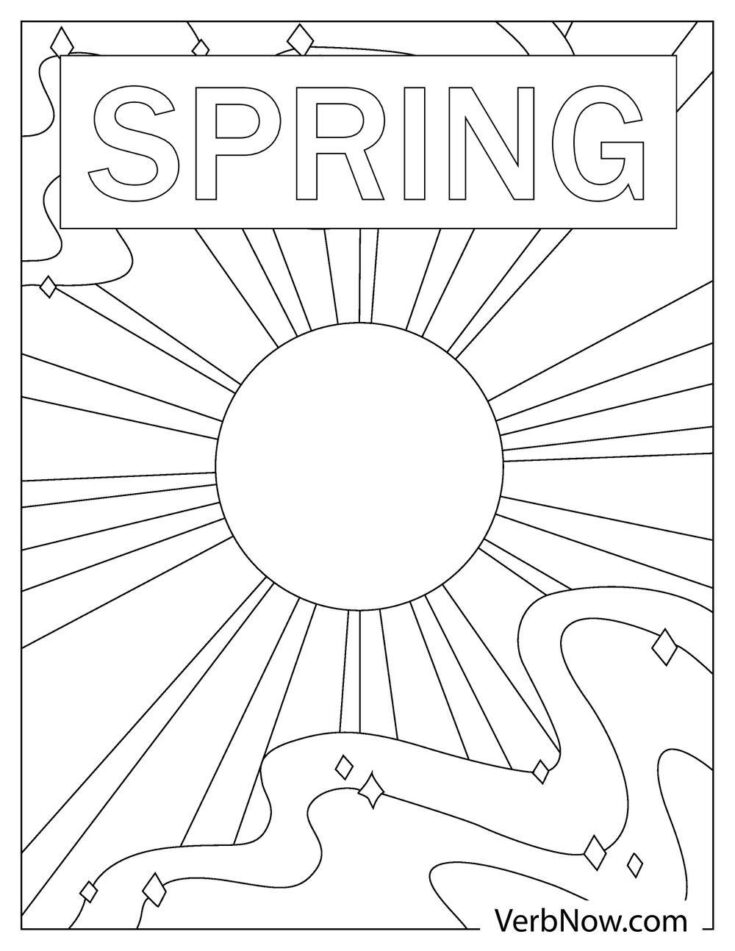 Free SPRING Coloring Pages for Download (Printable PDF)