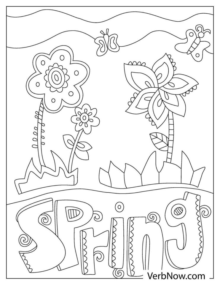 Free SPRING Coloring Pages for Download (Printable PDF)