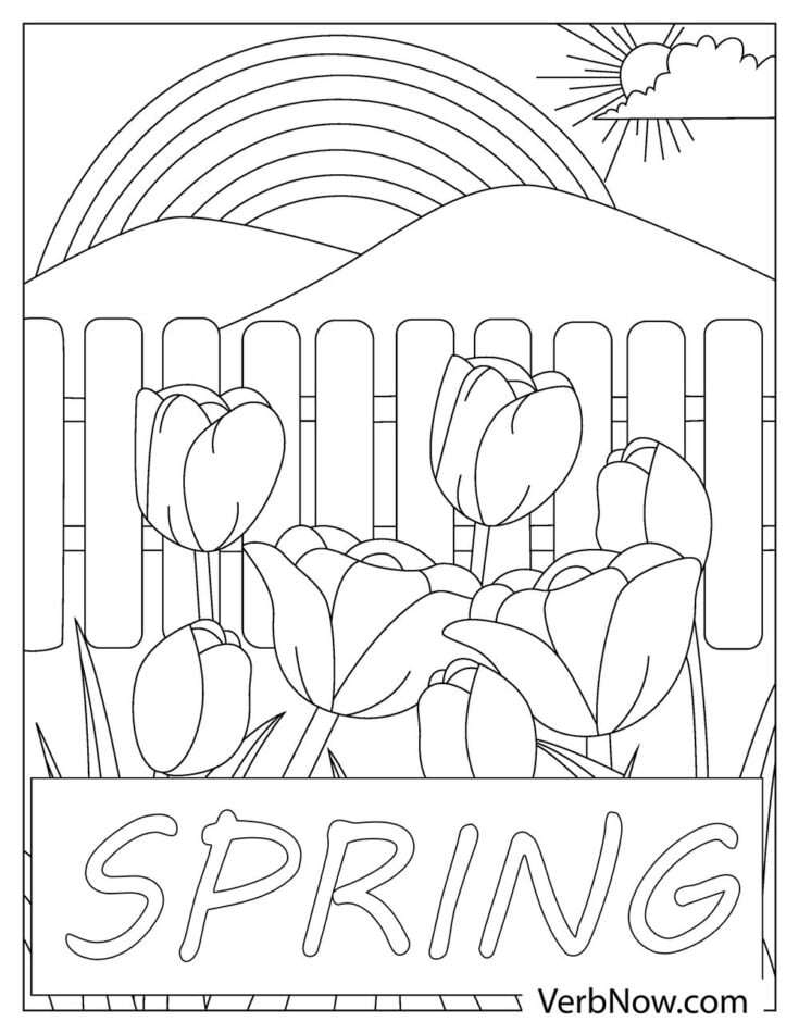 Free SPRING Coloring Pages for Download (Printable PDF)
