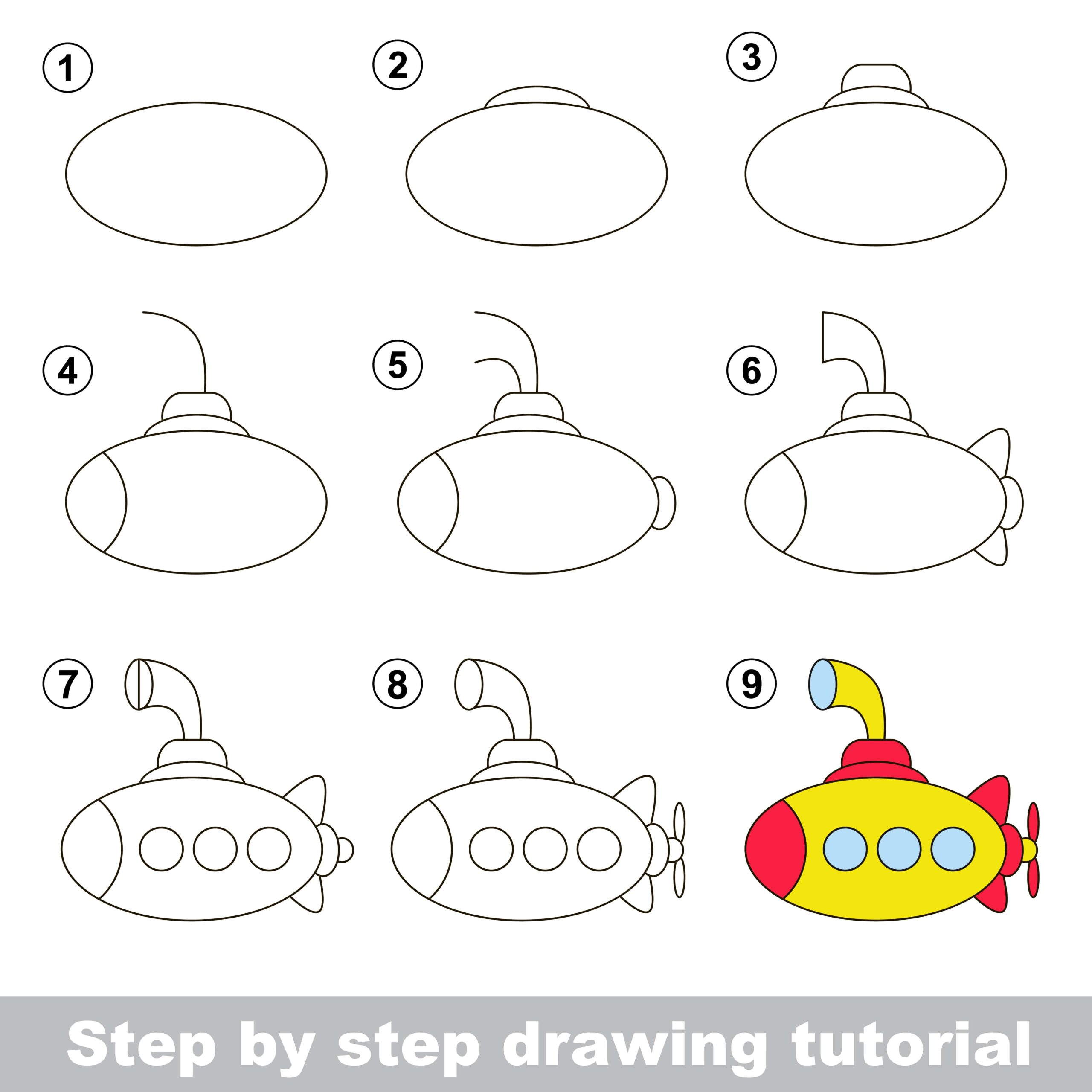 How to Draw a Submarine in 9 Easy Steps - VerbNow