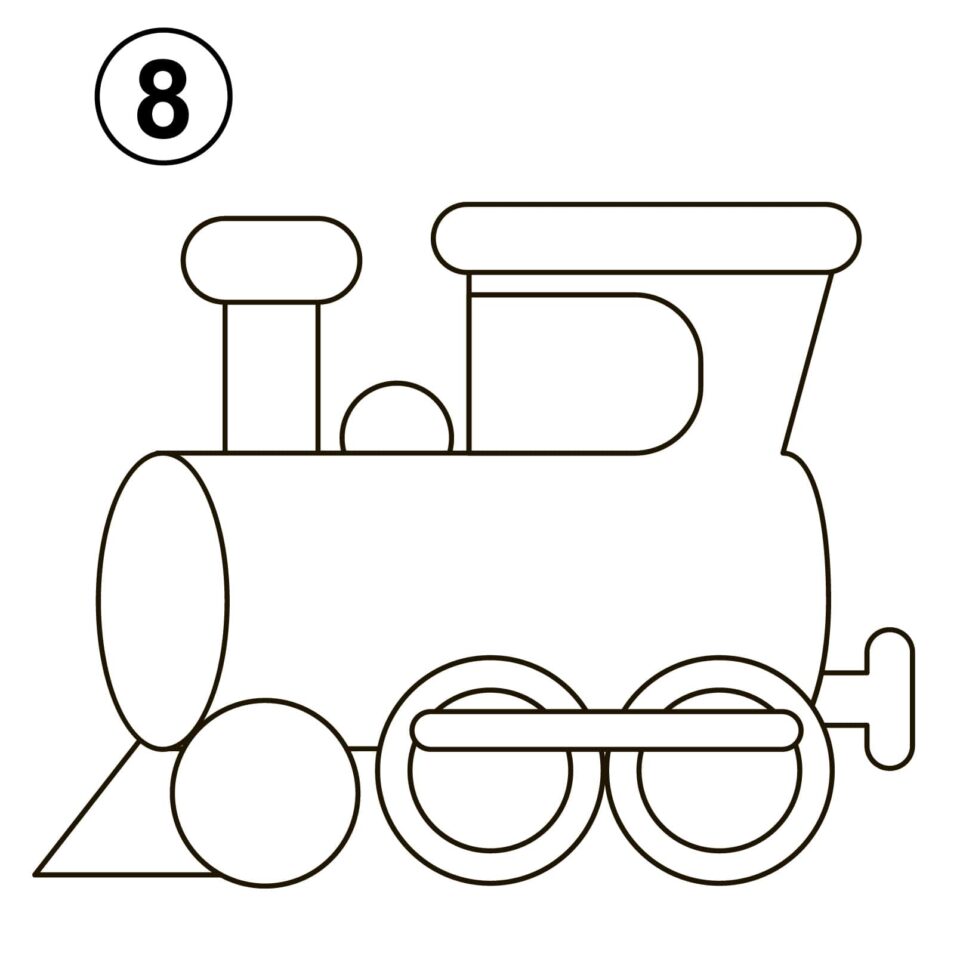 How to Draw a Toy Train in 10 Easy Steps