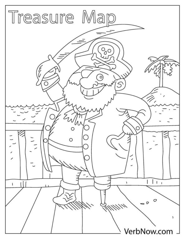 Free TREASURE MAP Coloring Pages for Download (Printable PDF)