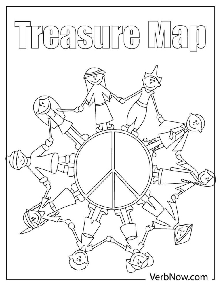 Free TREASURE MAP Coloring Pages for Download (Printable PDF)