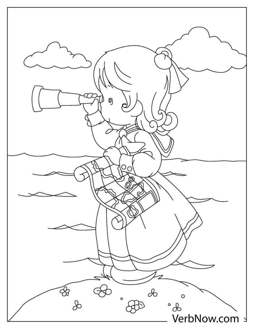 Free TREASURE MAP Coloring Pages for Download (Printable PDF)