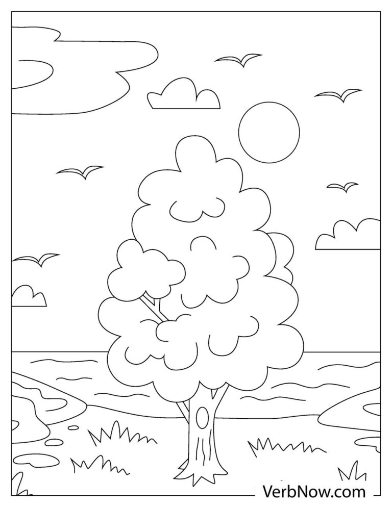 Free TREES Coloring Pages & Book for Download (Printable PDF) - VerbNow