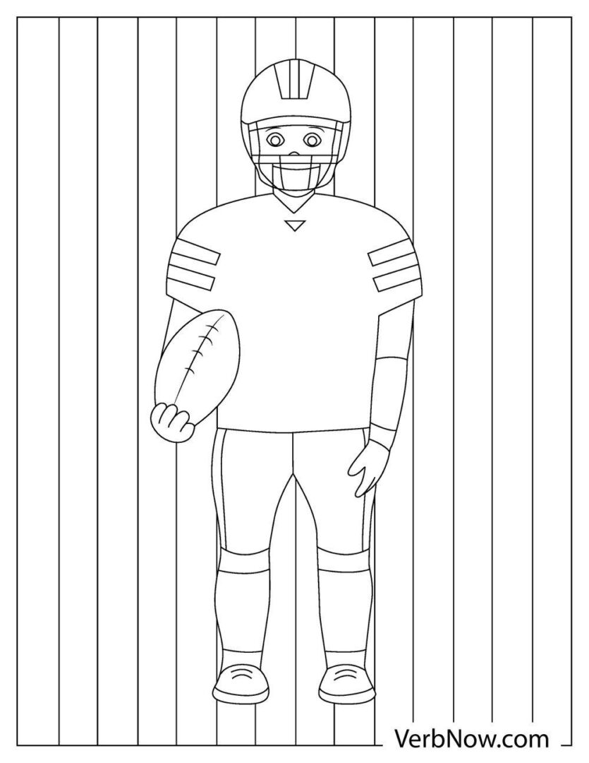 Free AMERICAN FOOTBALL Coloring Pages for Download (Printable PDF)