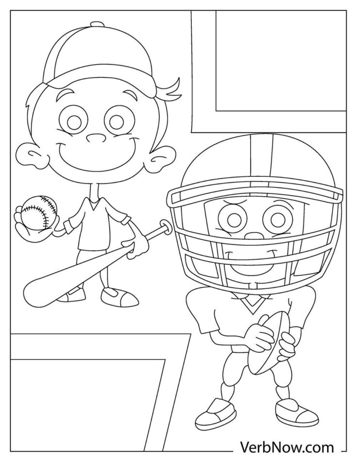 Free AMERICAN FOOTBALL Coloring Pages for Download (Printable PDF)