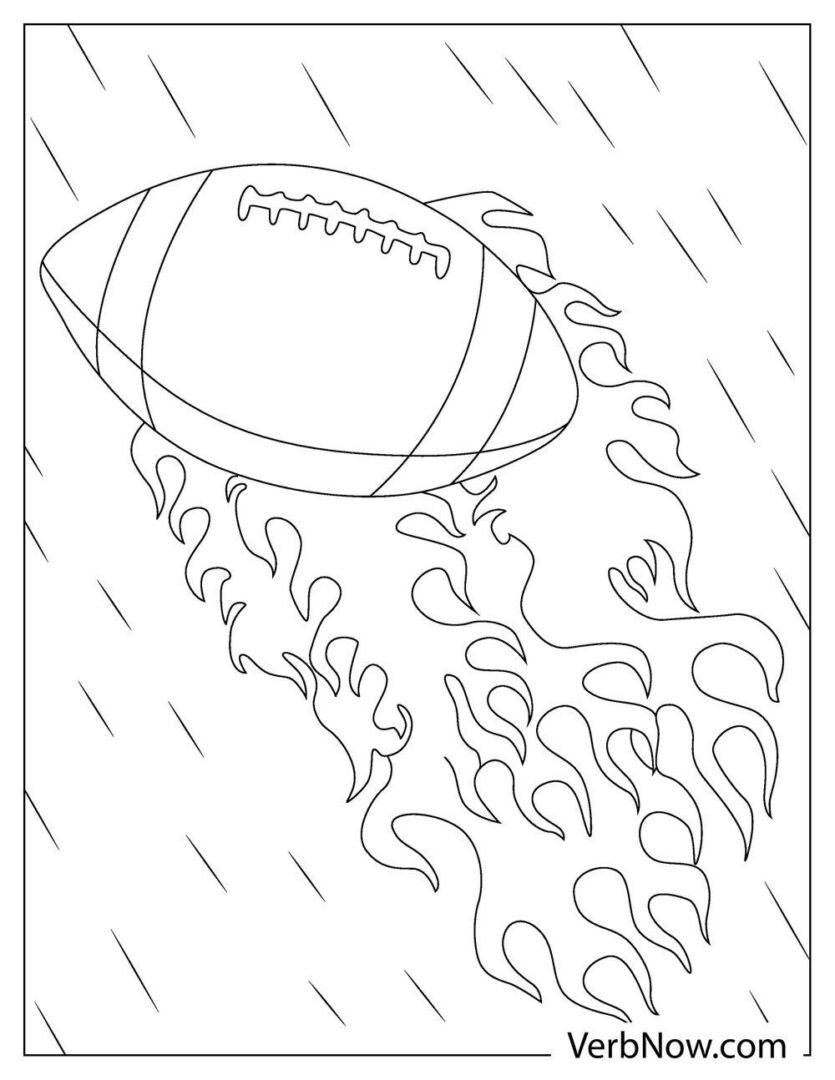 Free AMERICAN FOOTBALL Coloring Pages for Download (Printable PDF)