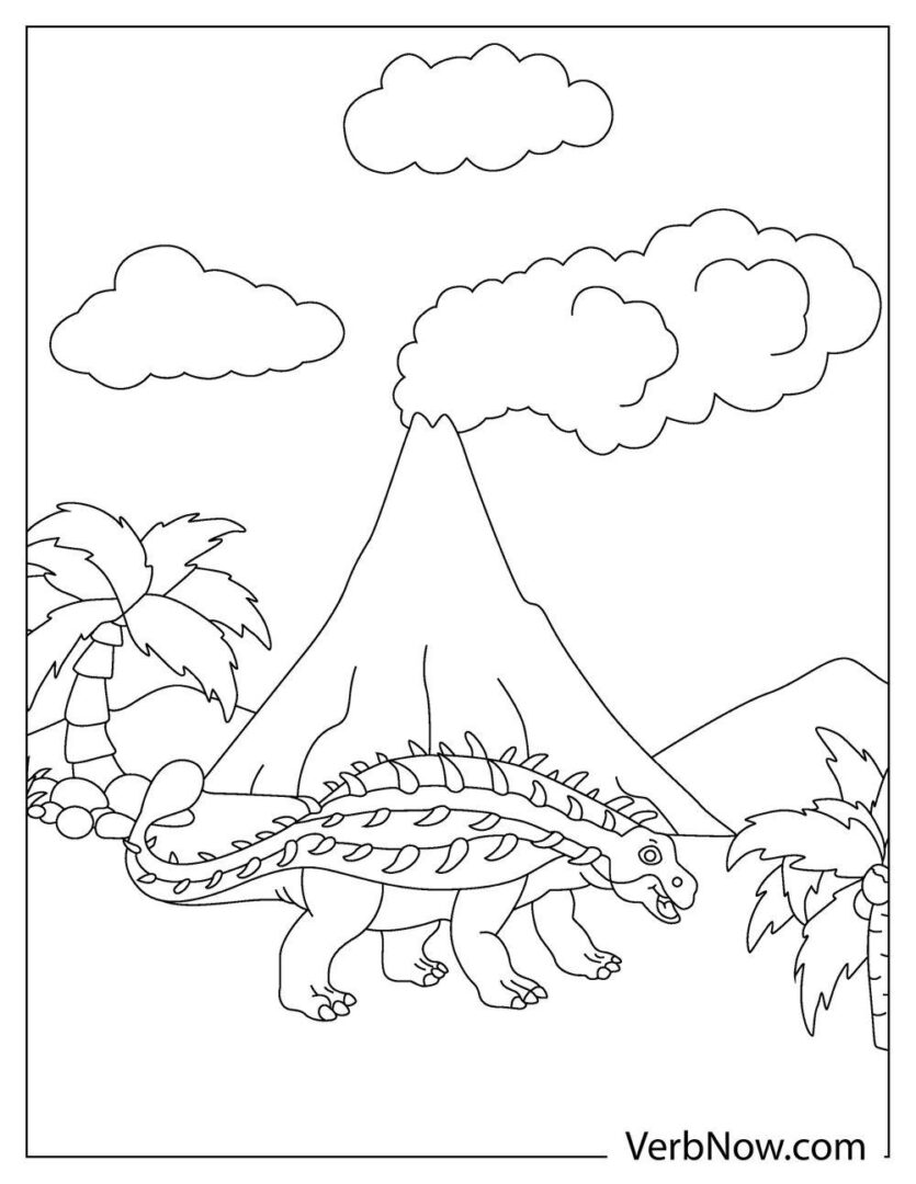 Free ANKYLOSAURUS Coloring Pages for Download (Printable PDF)