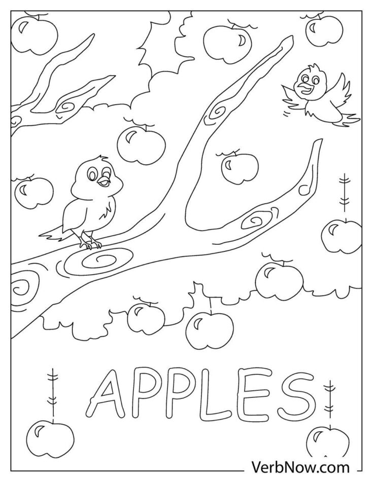 Free APPLE Coloring Pages for Download (Printable PDF)