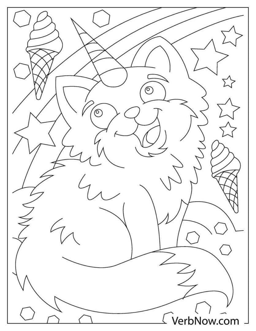 Free CATICORN Coloring Pages for Download (Printable PDF)
