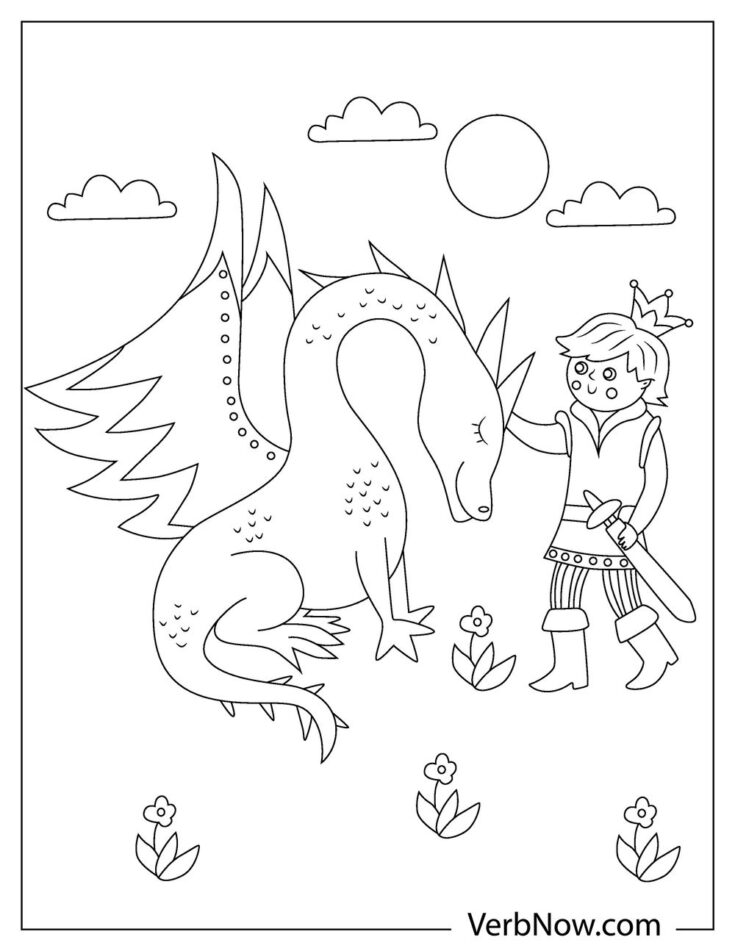 Free CUTE DRAGON Coloring Pages for Download (Printable PDF)