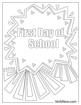 Free FIRST DAY OF SCHOOL Coloring Pages for Download (Printable PDF)