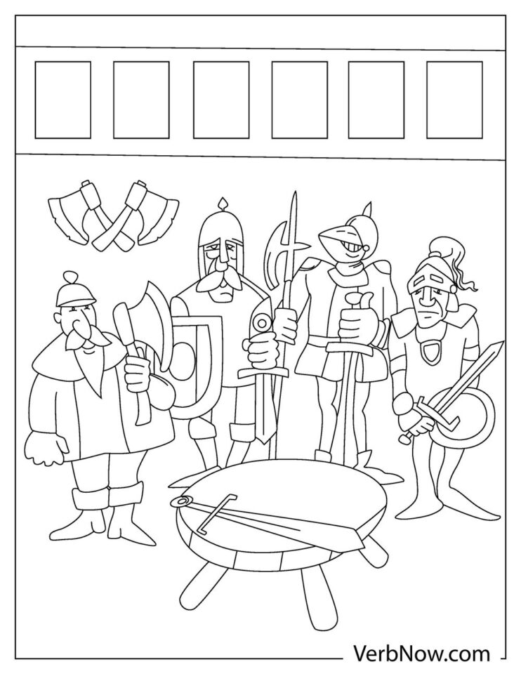 Free KNIGHTS Coloring Pages for Download (Printable PDF)