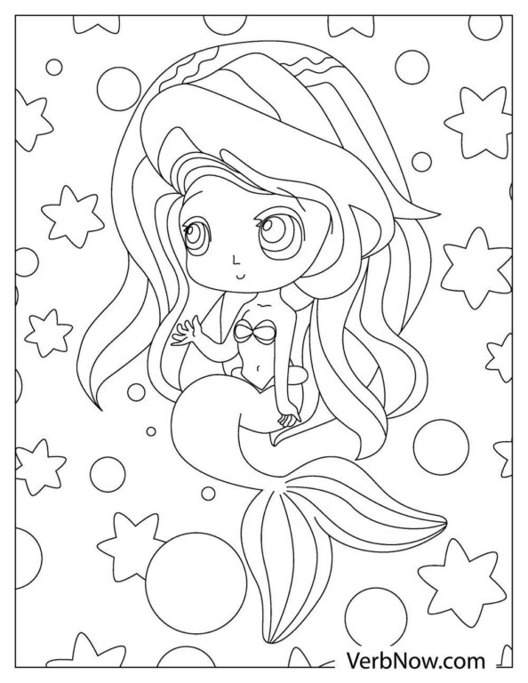 Free LITTLE MERMAID Coloring Pages for Download (Printable PDF)