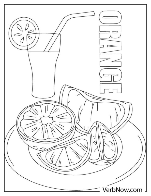 Free ORANGE Coloring Pages for Download (Printable PDF)