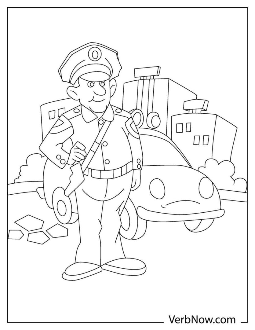 Free POLICE Coloring Pages for Download (Printable PDF)
