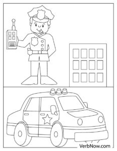 Free POLICE Coloring Pages for Download (Printable PDF)