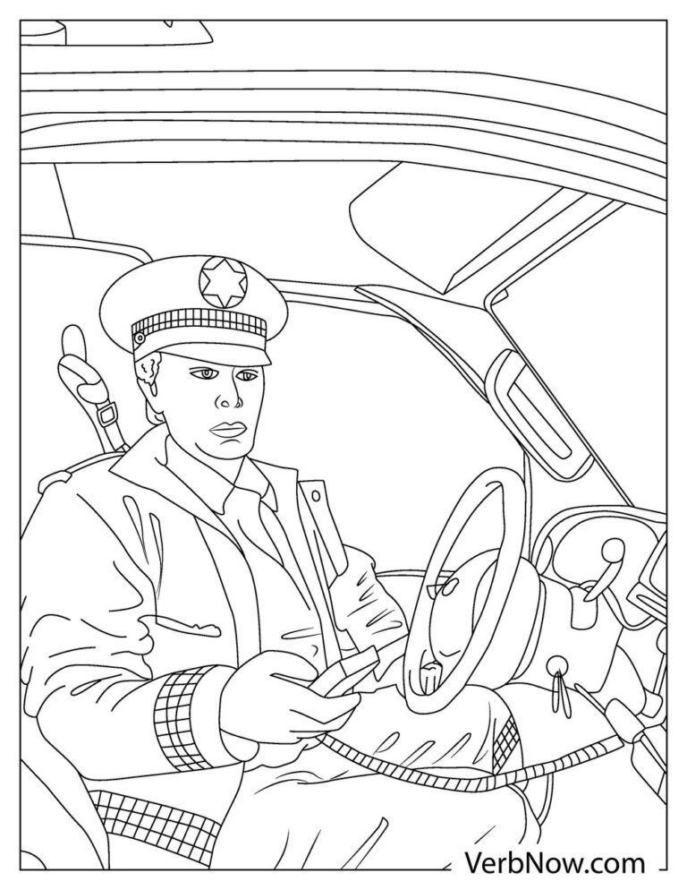 Free POLICE Coloring Pages for Download (Printable PDF)