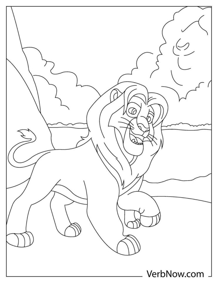 Free SIMBA Coloring Pages for Download (Printable PDF)
