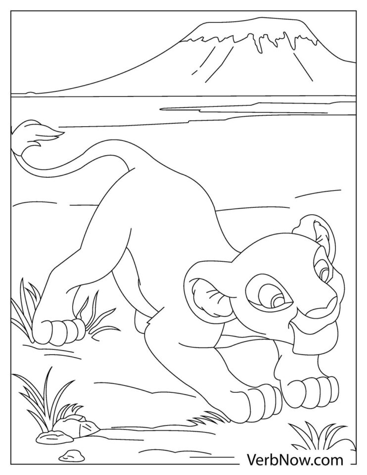 Free SIMBA Coloring Pages for Download (Printable PDF)