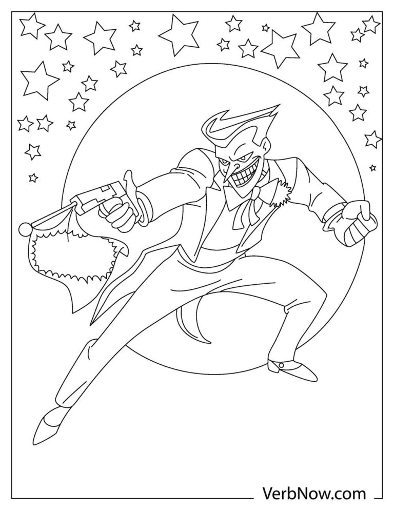 Free THE JOKER Coloring Pages for Download (Printable PDF)