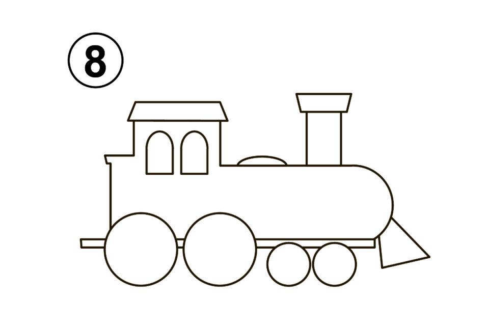 How to Draw a Steam Train in 12 Easy Steps