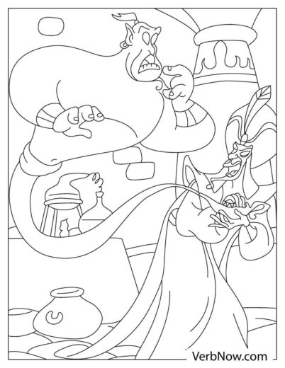 Free ALADDIN Coloring Pages for Download (Printable PDF)