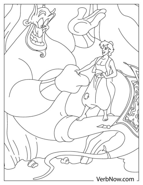 Free ALADDIN Coloring Pages & Book for Download (Printable PDF) - VerbNow