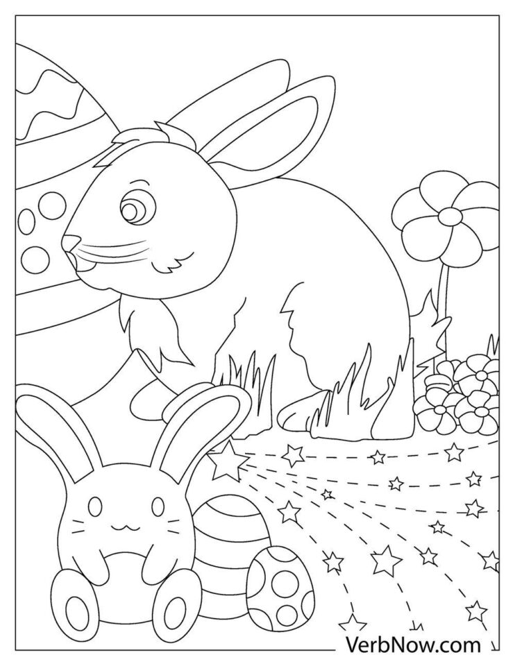 Free EASTER BUNNY Coloring Pages for Download (Printable PDF)