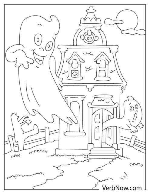 Free HAUNTED HOUSE Coloring Pages (Printable PDF)