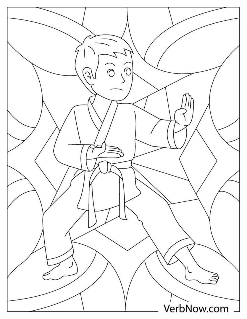 Free KARATE KID Coloring Pages for Download (Printable PDF)