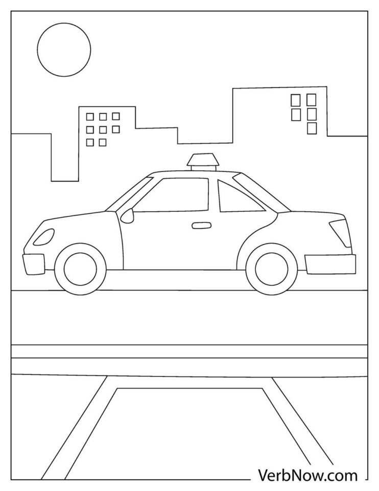 Free POLICE CAR Coloring Pages for Download (Printable PDF)