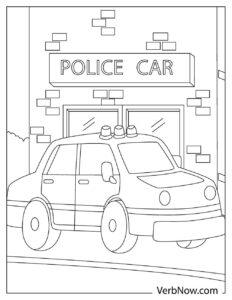 Free POLICE CAR Coloring Pages for Download (Printable PDF)