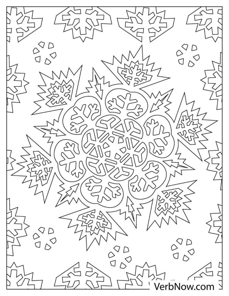 Free SNOWFLAKES Coloring Pages for Download (Printable PDF)