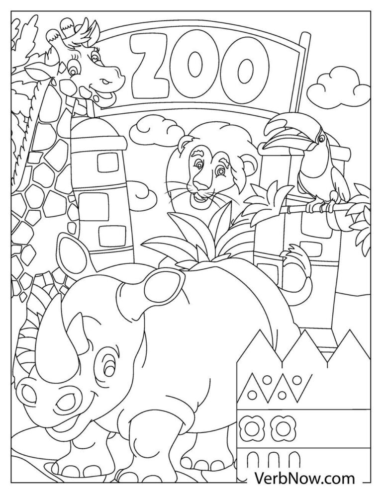 Free ZOO ANIMALS Coloring Pages for Download (Printable PDF)