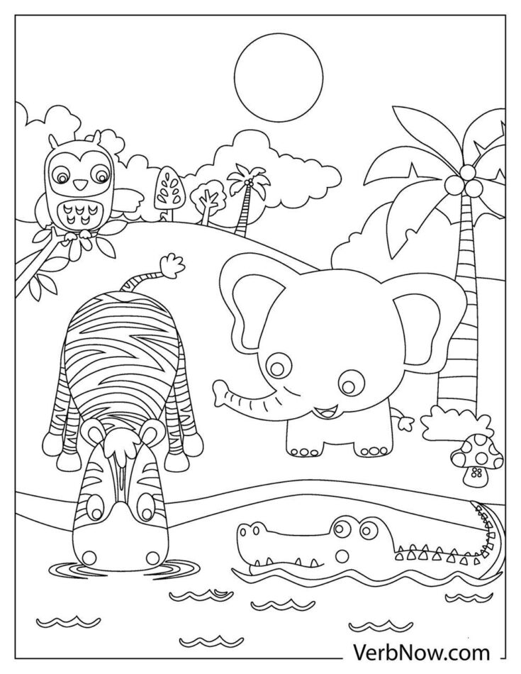 Free ZOO ANIMALS Coloring Pages for Download (Printable PDF)
