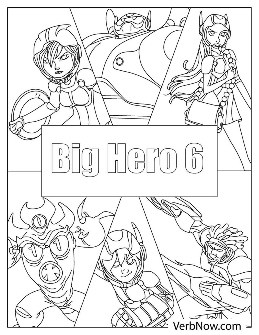 Free BIG HERO 6 Coloring Pages & Book for Download (Printable PDF ...