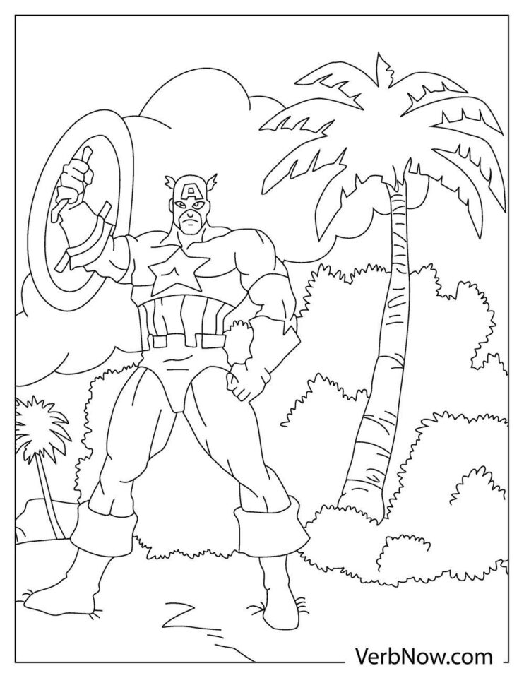 Free CAPTAIN AMERICA Coloring Pages for Download (Printable PDF)