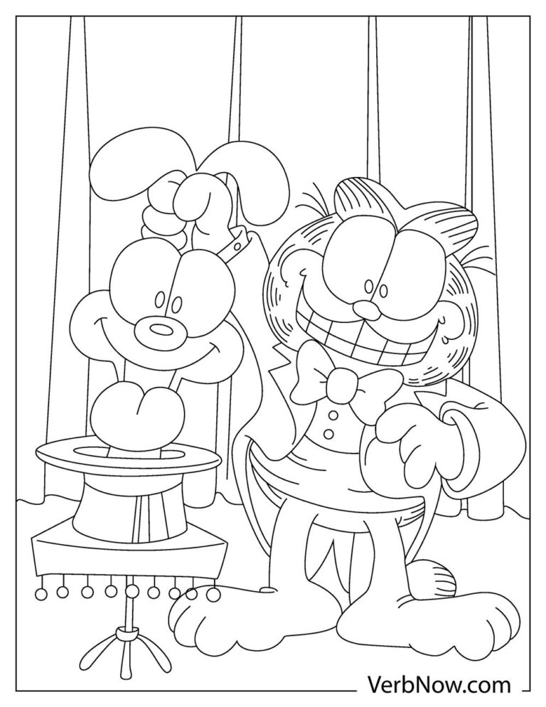 Free GARFIELD Coloring Pages for Download (Printable PDF)