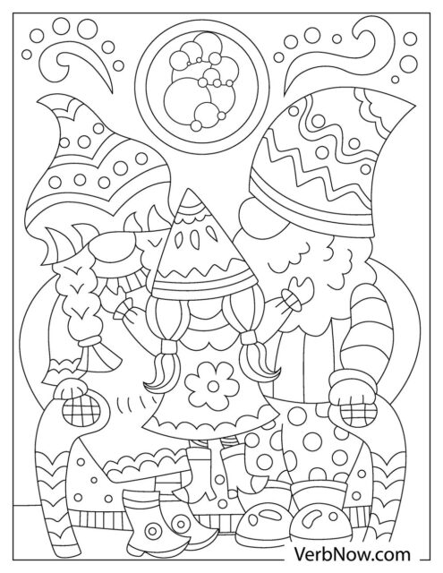 Free GNOME Coloring Pages for Download (Printable PDF)