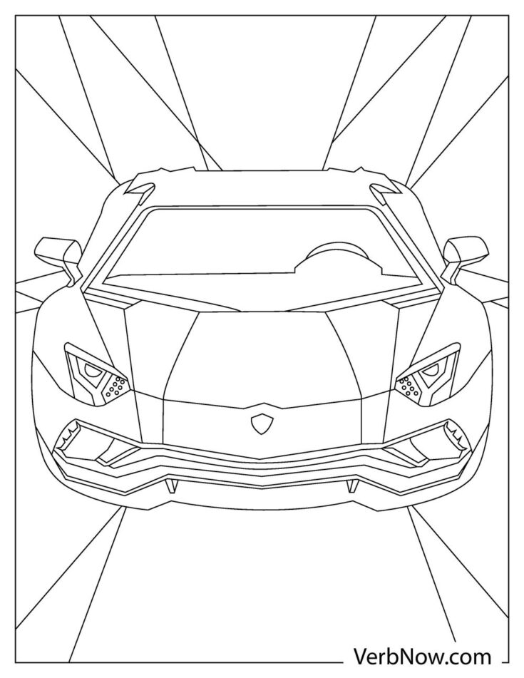 23 LAMBORGHINI Coloring Pages (Free Printable PDF)