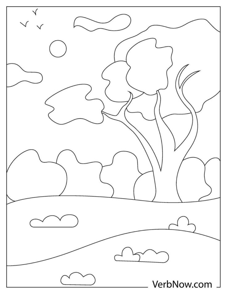 Free NATURE Coloring Pages for Download (Printable PDF)