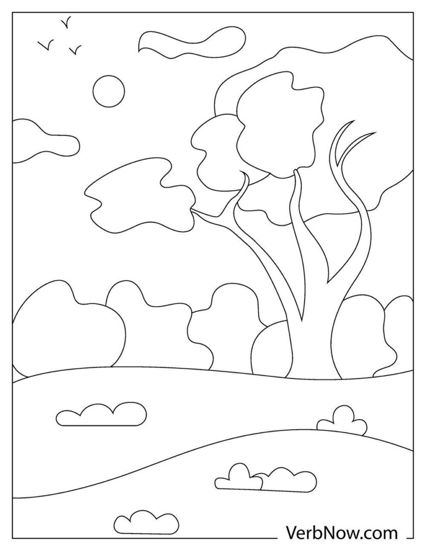 Free NATURE Coloring Pages for Download (Printable PDF)