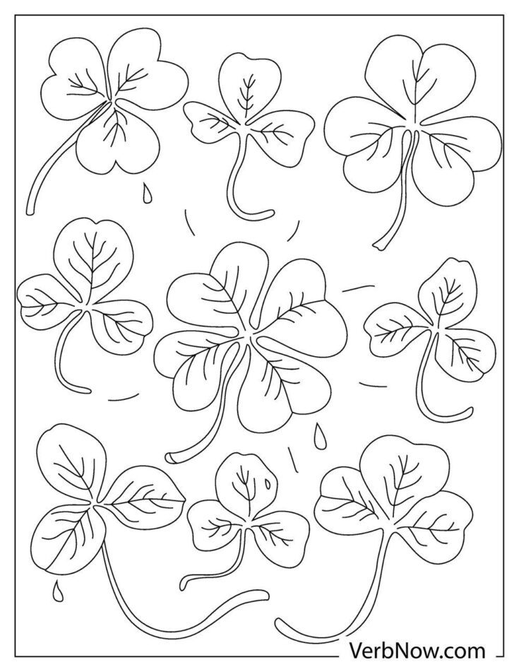 Free SHAMROCK Coloring Pages for Download (Printable PDF)