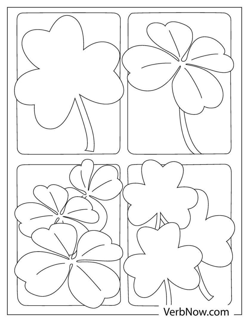 Free SHAMROCK Coloring Pages for Download (Printable PDF)