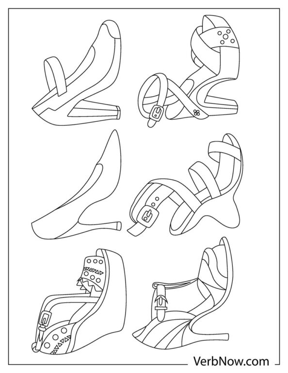 Free SHOE Coloring Pages for Download (Printable PDF)