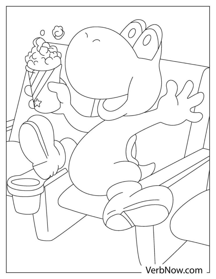 Free YOSHI Coloring Pages for Download (Printable PDF)