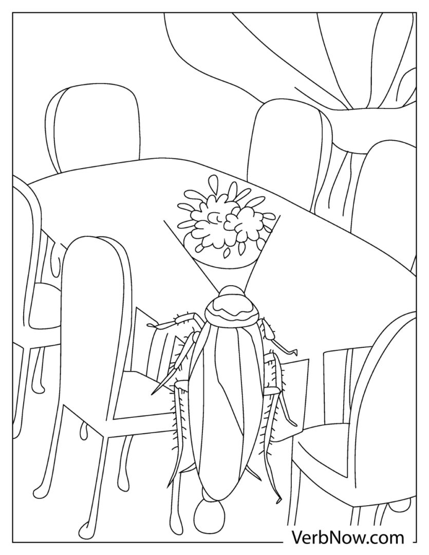 Free Cockroach Coloring Pages for Download (Printable PDF)