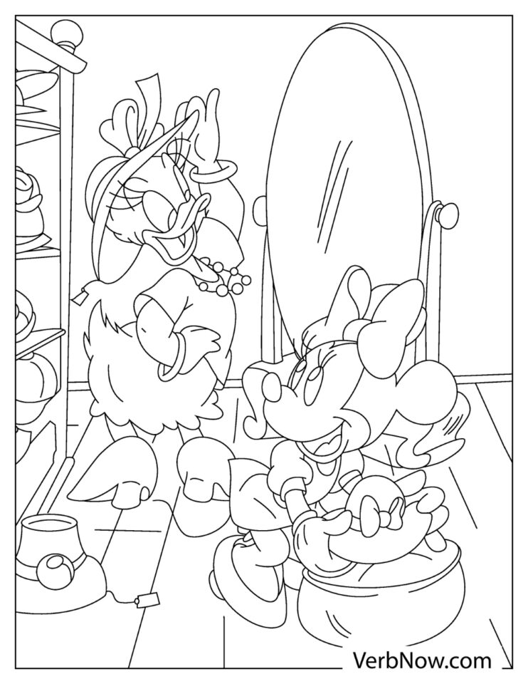 Free DAISY DUCK Coloring Pages for Download (Printable PDF)
